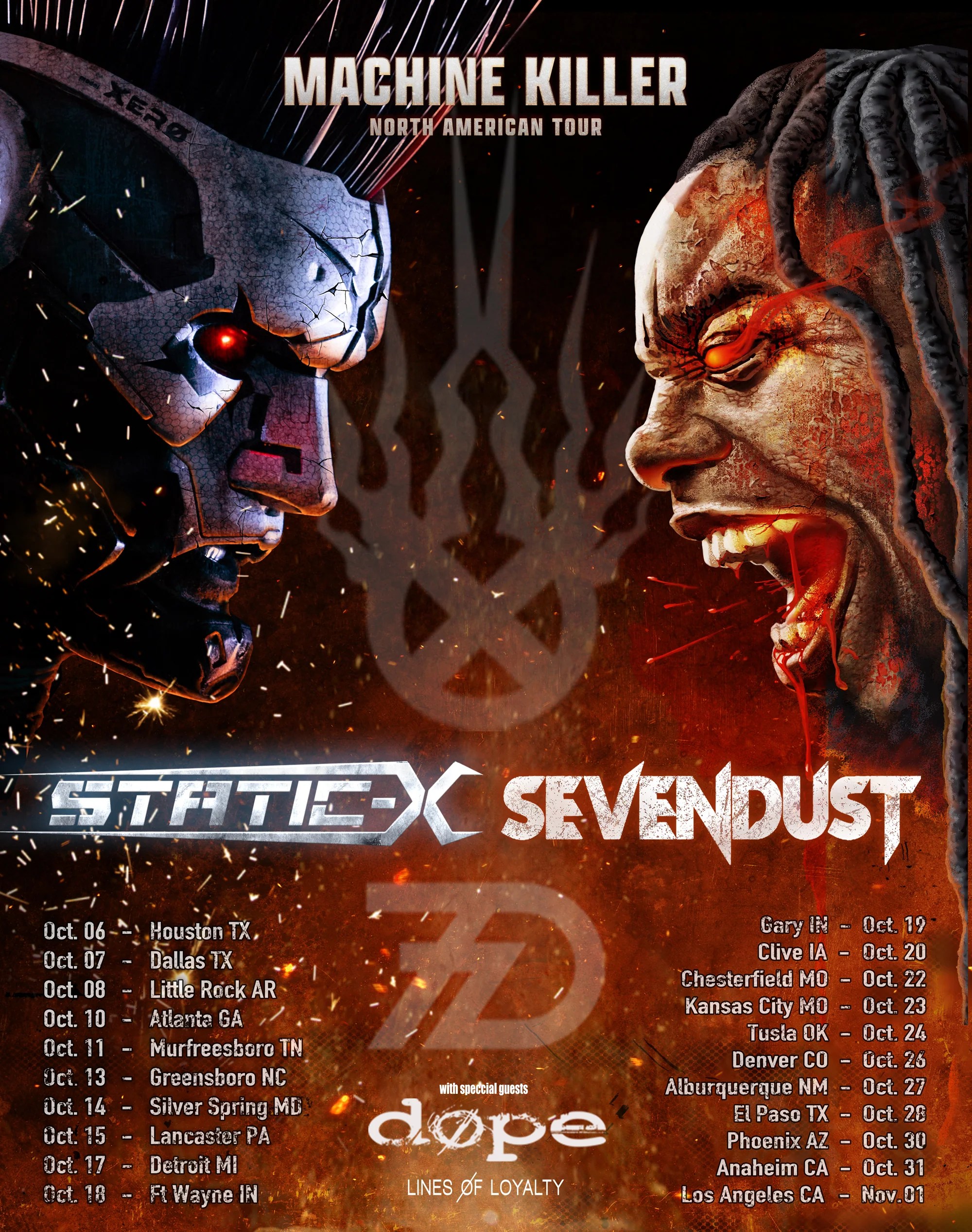 Static X Partner With Sevendust To Co Headline The Machine Killer Tour