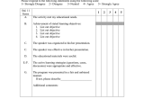 Program Evaluation Form In Word And Pdf Formats