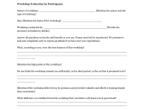 Sample Workshop Evaluation Template In Word And Pdf Formats