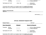 Official Transcript Request Form In Word And Pdf Formats