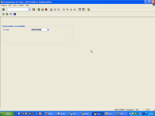 Menampilkan tcode-tcode user di SAP R/3 « Life is about extreme choice