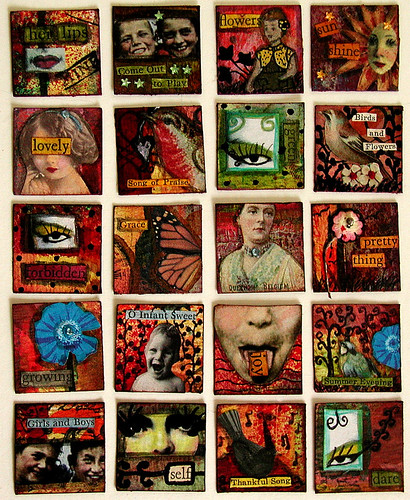 Part 1 : 100 1″ Collage Squares | Art By Chrysti