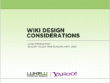 Lukew Wiki Interface Design Considerations
