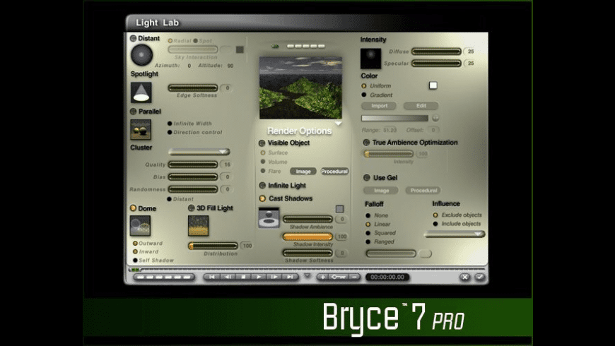Bryce 3d Interface