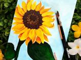 Acrylic Sunflower Painting