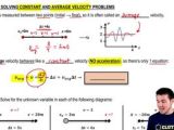 Solving Constant And Average Velocity Problems Channels For Pearson
