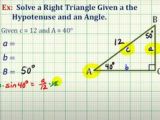Solve A Right Triangle Given An Angle And The Hypotenuse Channels For