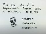 How To Use Trig Functions On The Ti 84 Calculator Study Prep In Pearson