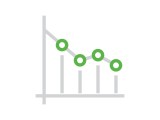 Decrease Chart Drop Graph Icon Vector In Flat Style 13476555 Vector