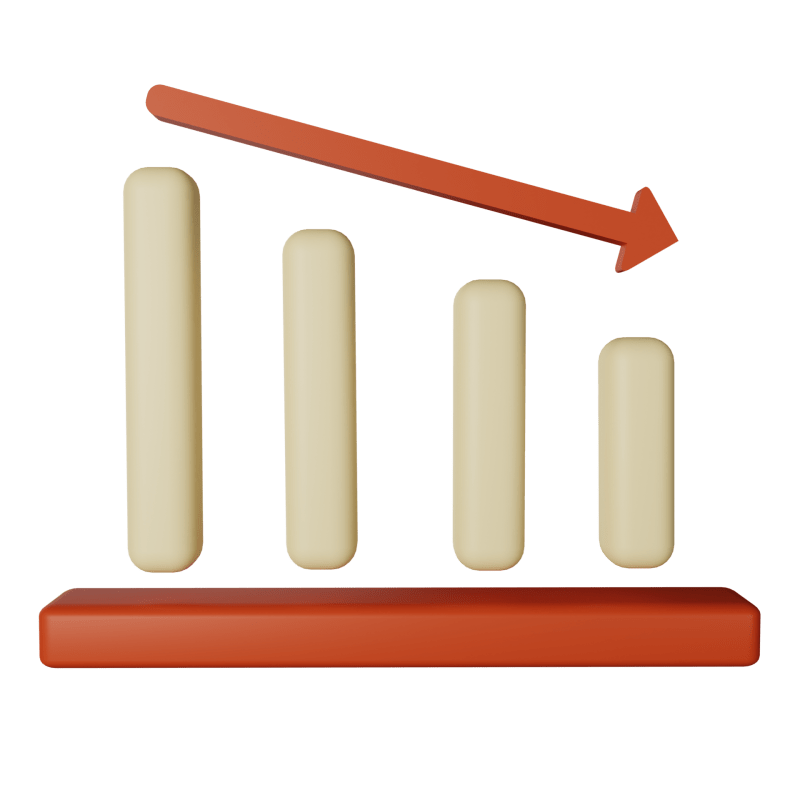 Vecteur Stock Decrease Vector Icon Isolated On Transparent Background - Sunset Illustrations - Ultra HD Ultra HD Collection