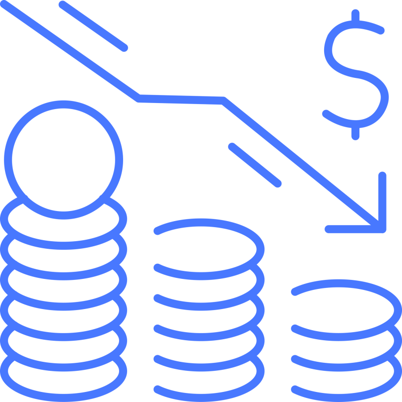 Money Decrease Line Icon On White Background High Res Vector Graphic - Ultra HD High Resolution Abstract Pictures | Free Download