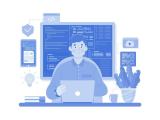 Man Coder Development Programming Computer 32404987 Vector Art At Vecteezy