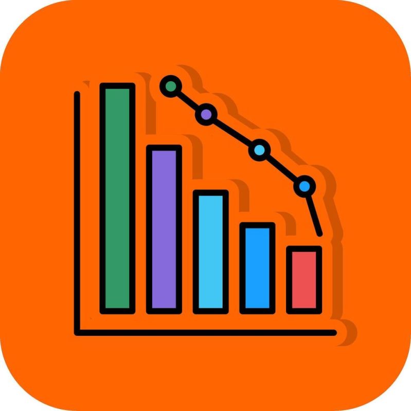 Decrease Filled Orange Background Icon 41745597 Vector Art At Vecteezy - Best City Patterns in 4K