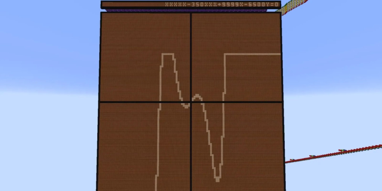 Minecraft Player Builds Functioning Graphing Calculator Using Redstone