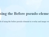 How To Use Before And After Pseudo Elements In Css