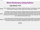 How To Build A Dictionary App Using Python
