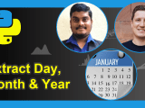 Extract Day Month Year Separately From Datetime Object In Python