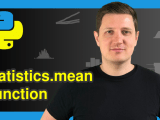 Mean Function Of Statistics Module In Python Get Arithmetic Average