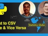 Convert Python List To Csv Vice Versa Example Write Read