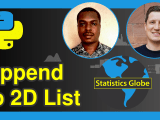 Extend 2d List In Python 3 Examples Append New Elements