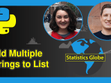Append Multiple Strings To List In Python 3 Examples Add Items