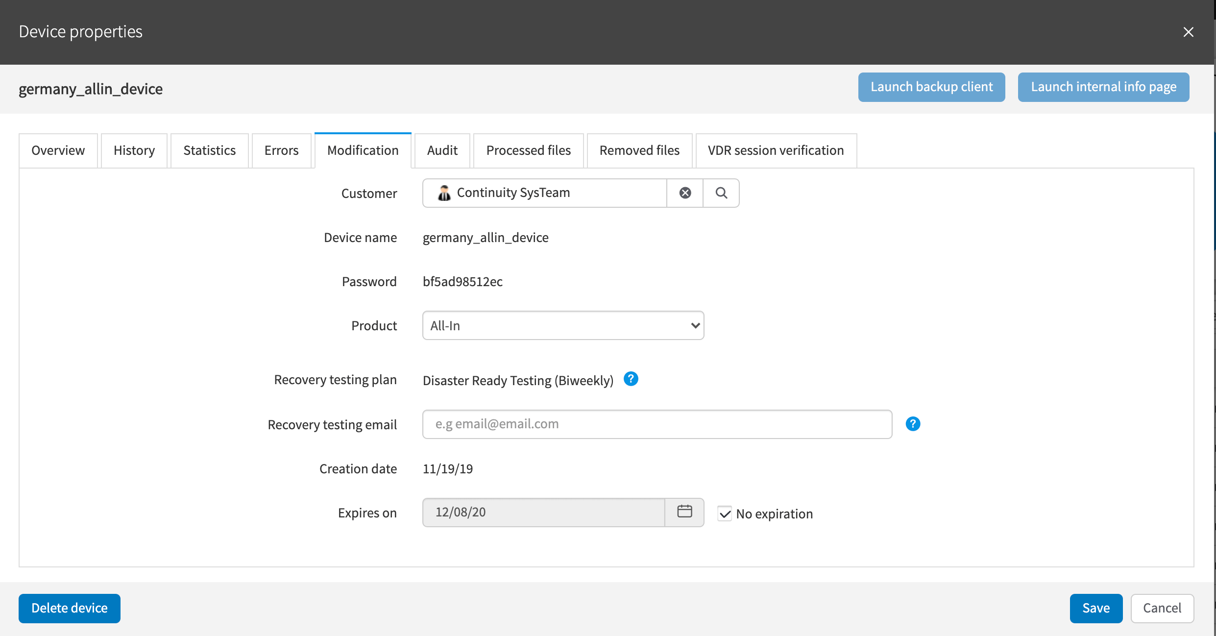 SolarWinds Backup Release 20.12 | N-able Status