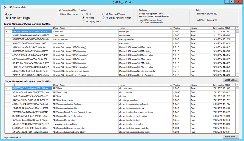 SCOM 2012 / SCSM 2012 – CMP Tool V 1.0 (Compare Management Pack Tool ...