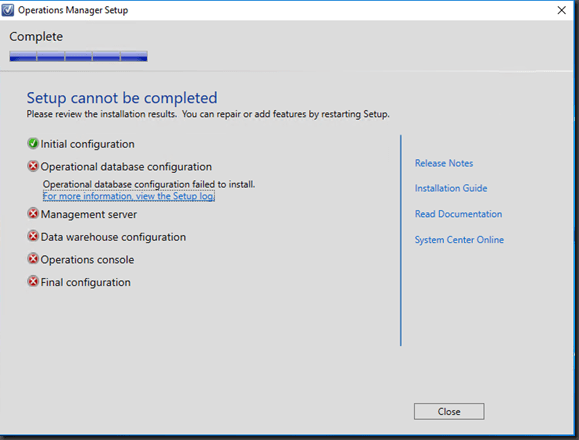 Scom 2016 Systemdatasqlclient Sqlexception Exception Error Code 0x80131904 Login Failed