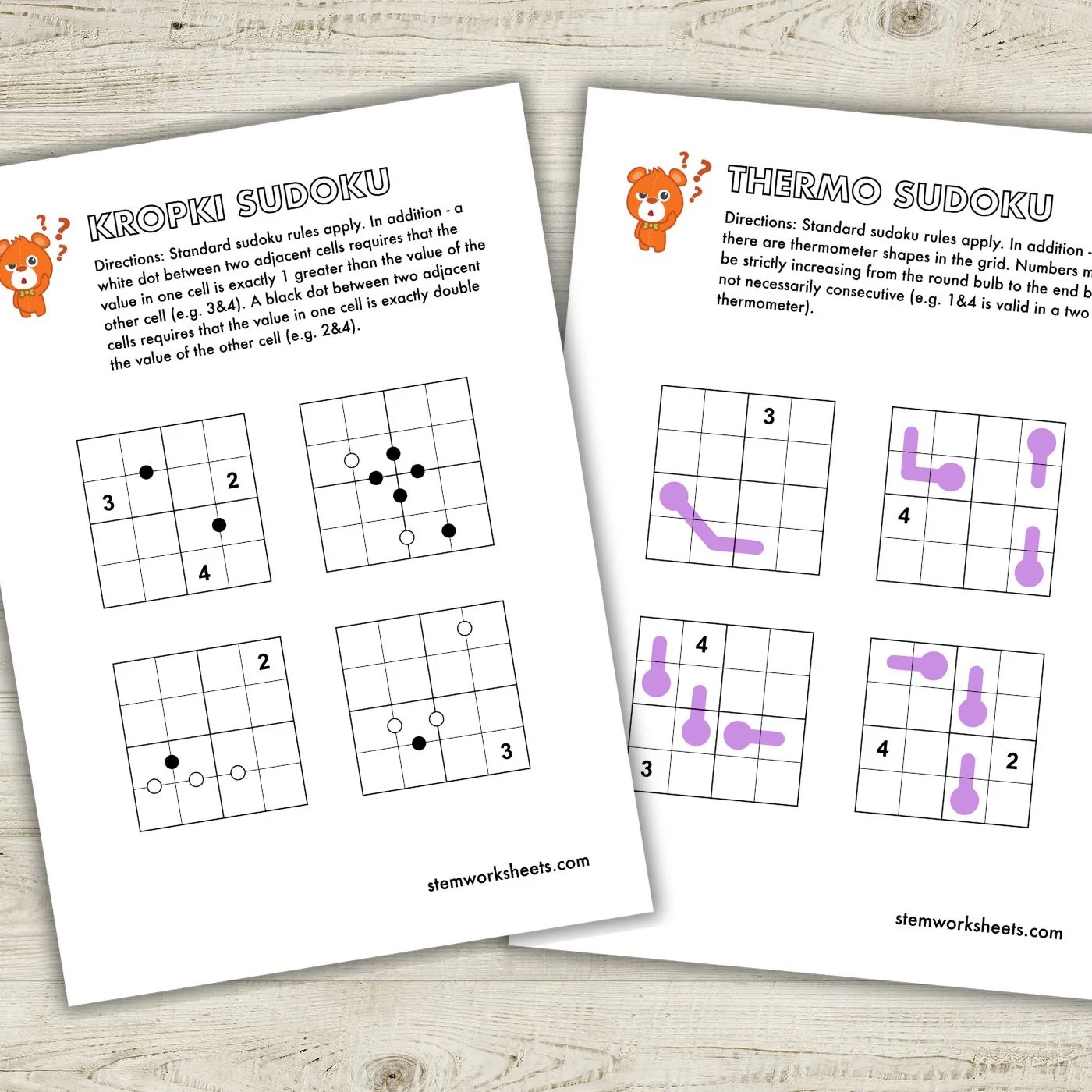 Free Math Logic Puzzles Pack 2 Stemworksheets