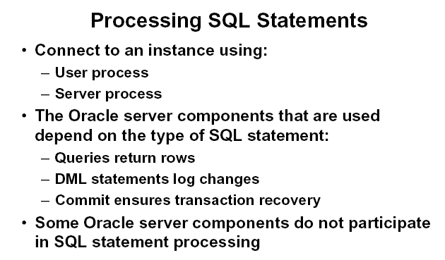 SQL Statement Processing – Step Forward