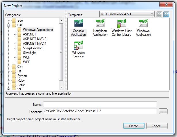 Stephen Haunts {Writer & Speaker} : SharpDevelop Project Types