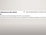 Avoid Default Sql Maintenance Optimize Server Performance