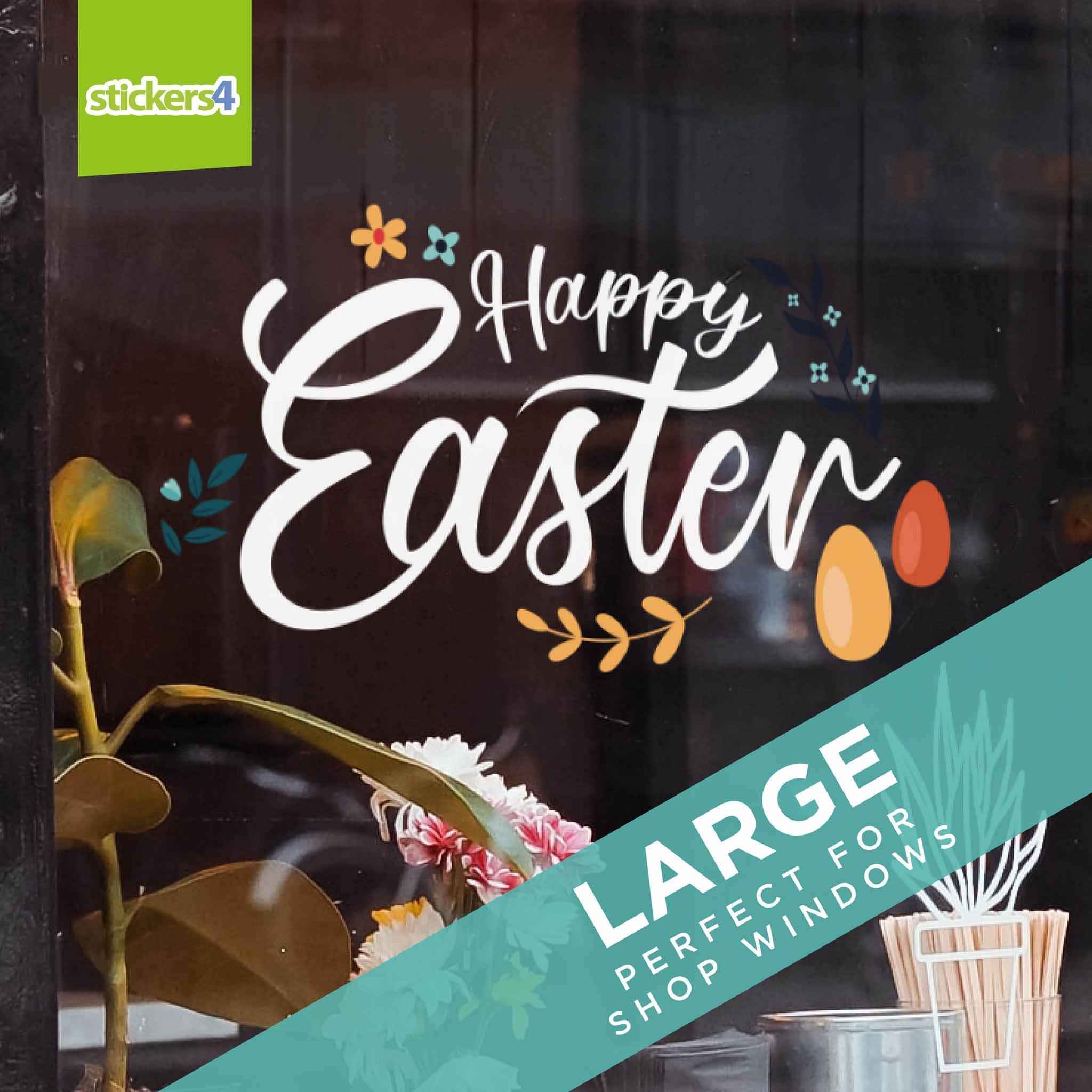 Happy Easter Script Window Sticker Easter