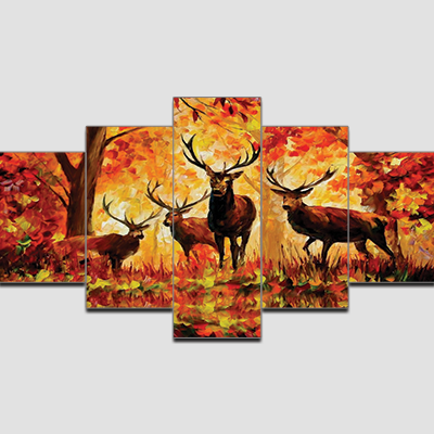 Canvas Print Split Panels (5 in 1) - Widelife Artworks - StockFrames