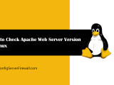 How To Check Apache Web Server Version In Linux