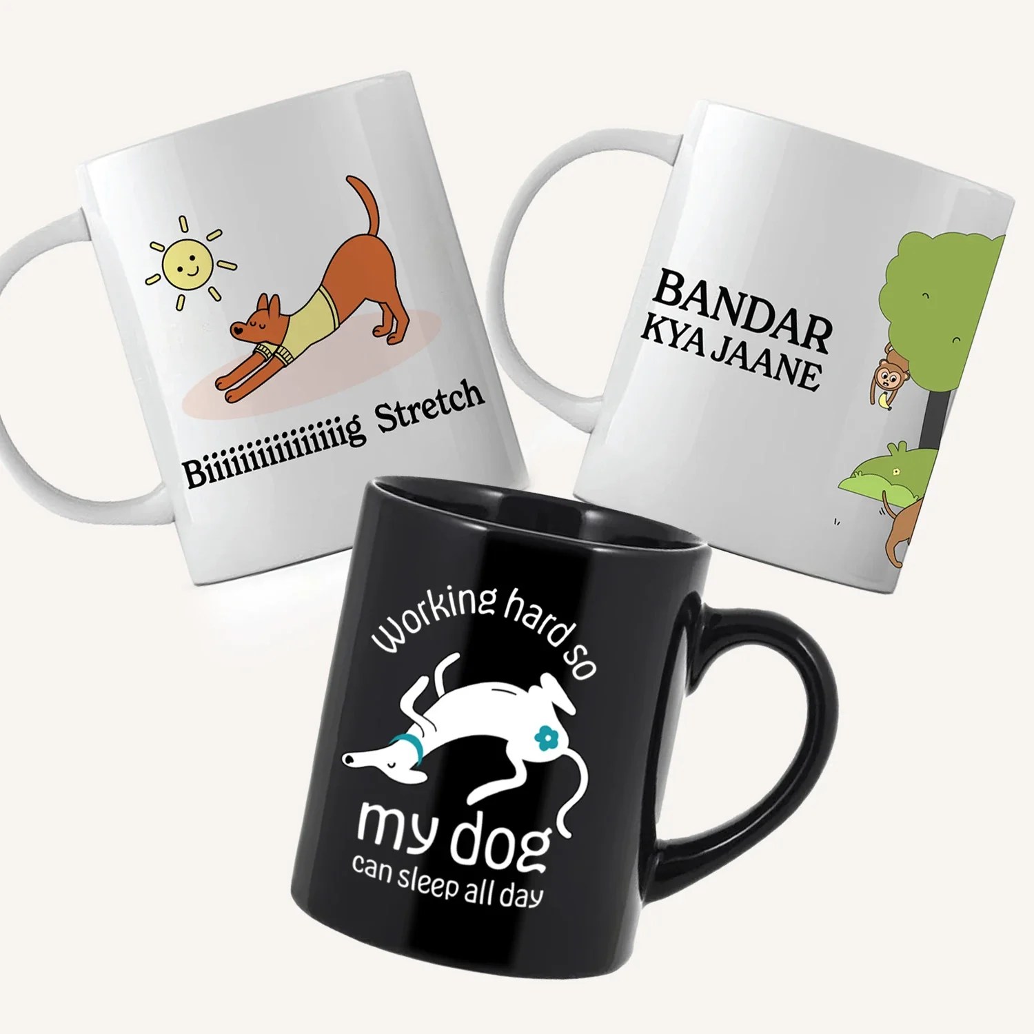Set Of All 3 Coffee Mugs Thepack Store
