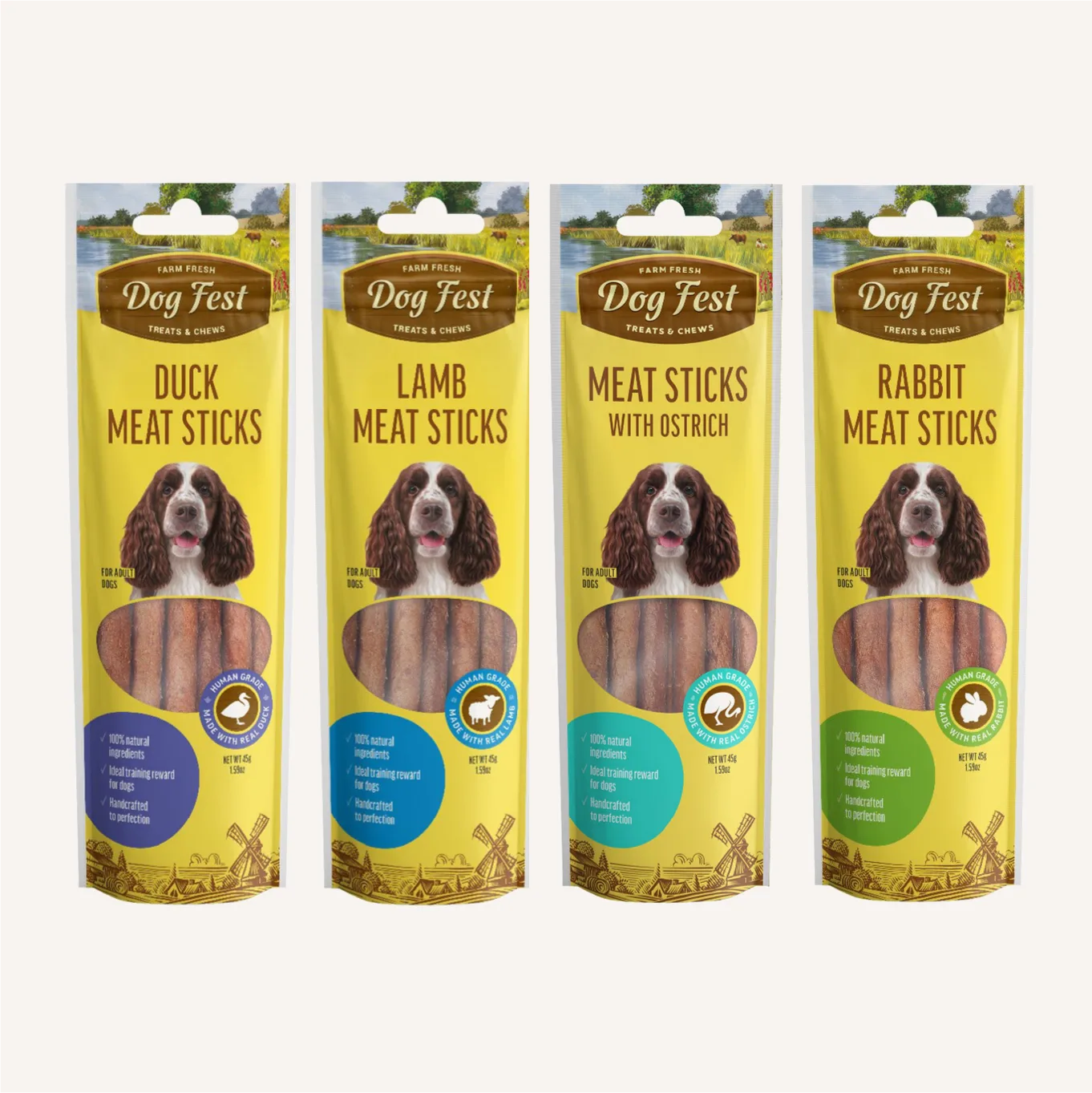 Ostrich Duck Lamb Rabbit Meat Sticks 45 Gm X 4 Packets Thepack Store