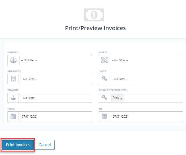 Invoicing in STRATAFOLIO