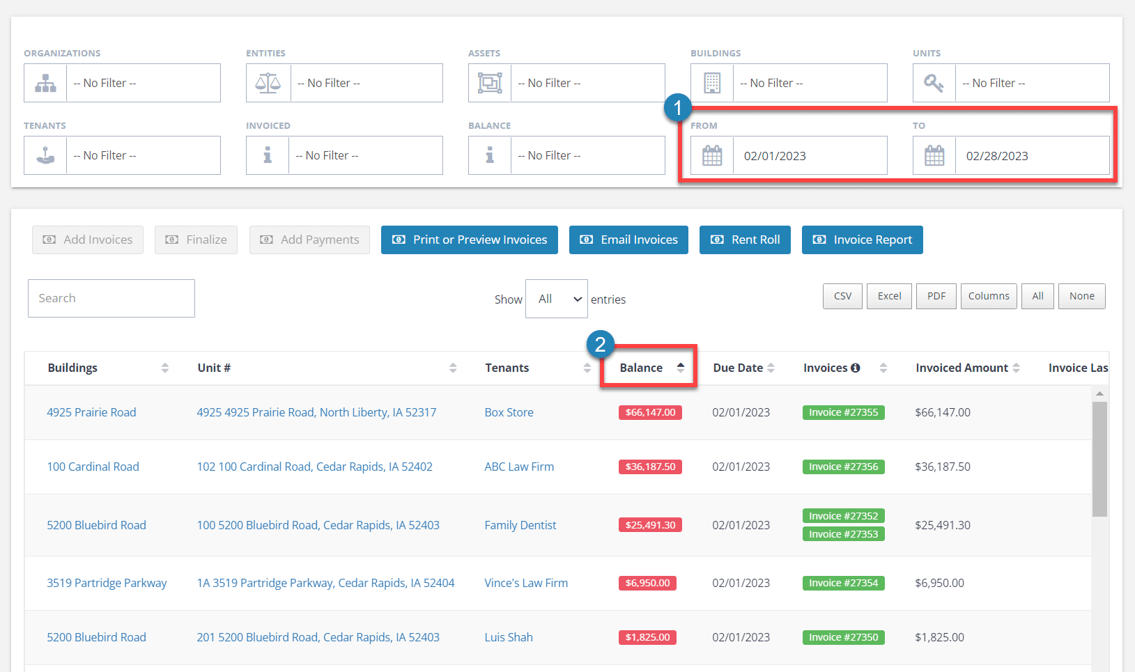 Tracking Invoicing Status in STRATAFOLIO