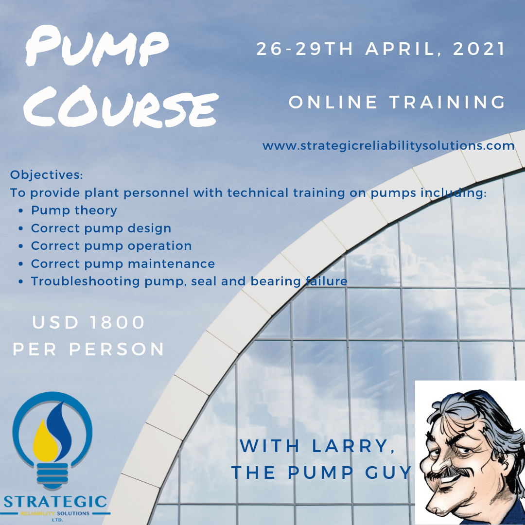 Pump Course - Strategic Reliability Solutions Ltd