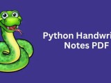 Python Handwritten Notes Pdf Download Studenthouse
