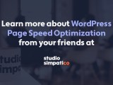 Wordpress Page Speed Optimization 101 Studio Simpatico
