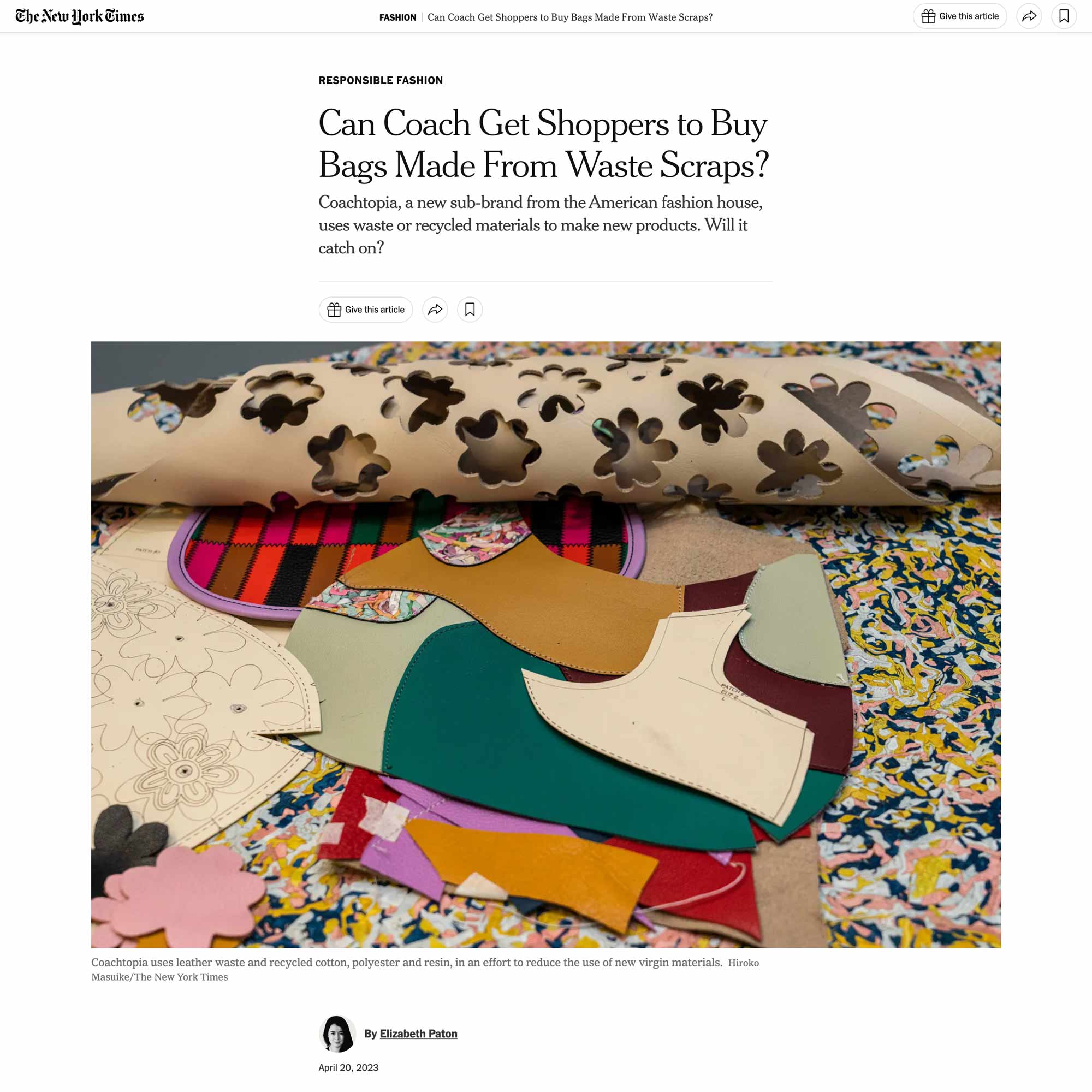 COACH | Sustainable fashion pop-up design: Coachtopia | StudioXAG