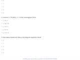 Quiz Worksheet Conversions Between Parametric Rectangular Forms