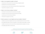 Quiz Worksheet Variable Scope In Python Study