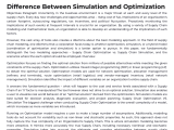 Difference Between Simulation And Optimization Essay Example