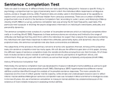 Sentence Completion Test Essay Example Studyhippo