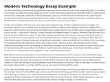 Modern Technology Essay Example Studyhippo