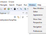 Eclipse Window Menu Studyopedia