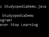Run Java First Program On Windows 10 Studyopedia